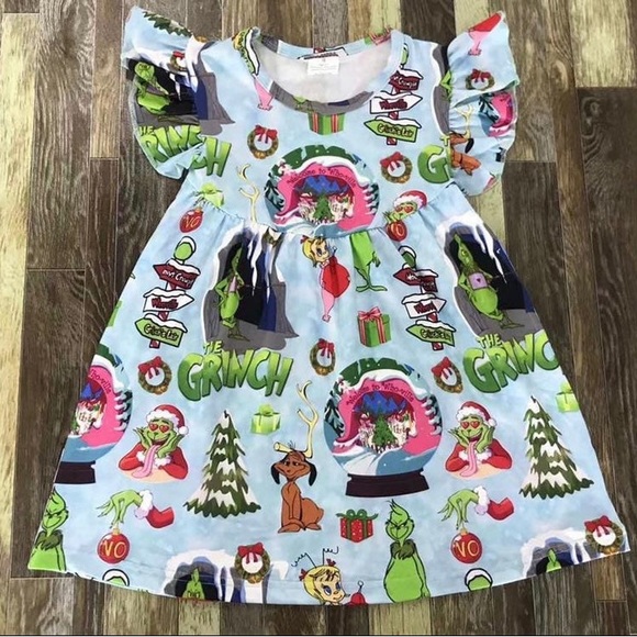 Dresses | Little Girls 2 Piece Dress Set Grinch | Poshmark